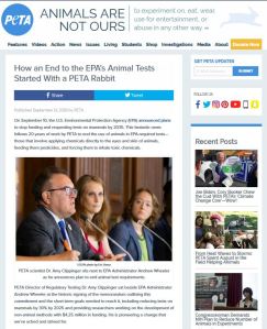 Follow the money, not the bunny: EPA Administrator follows PETA’s lead ...